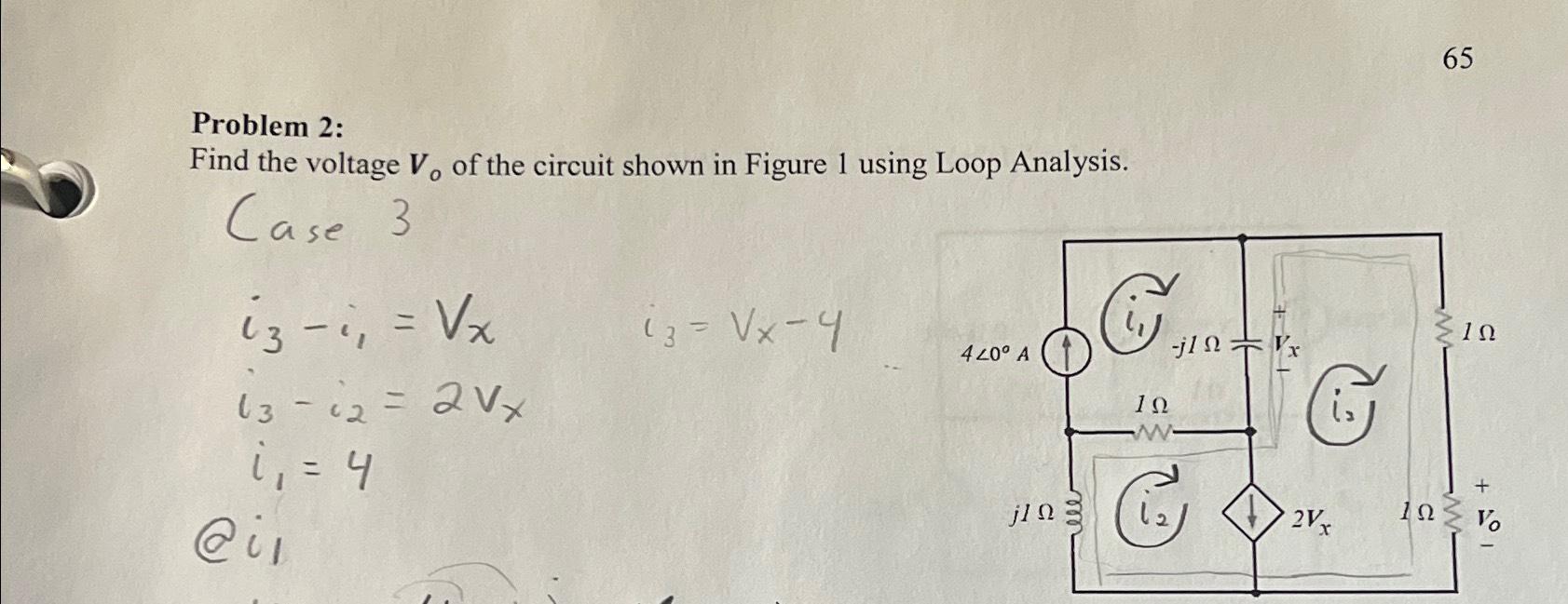 Solved 65Problem 2:Find the voltage Vo ﻿of the circuit shown | Chegg.com