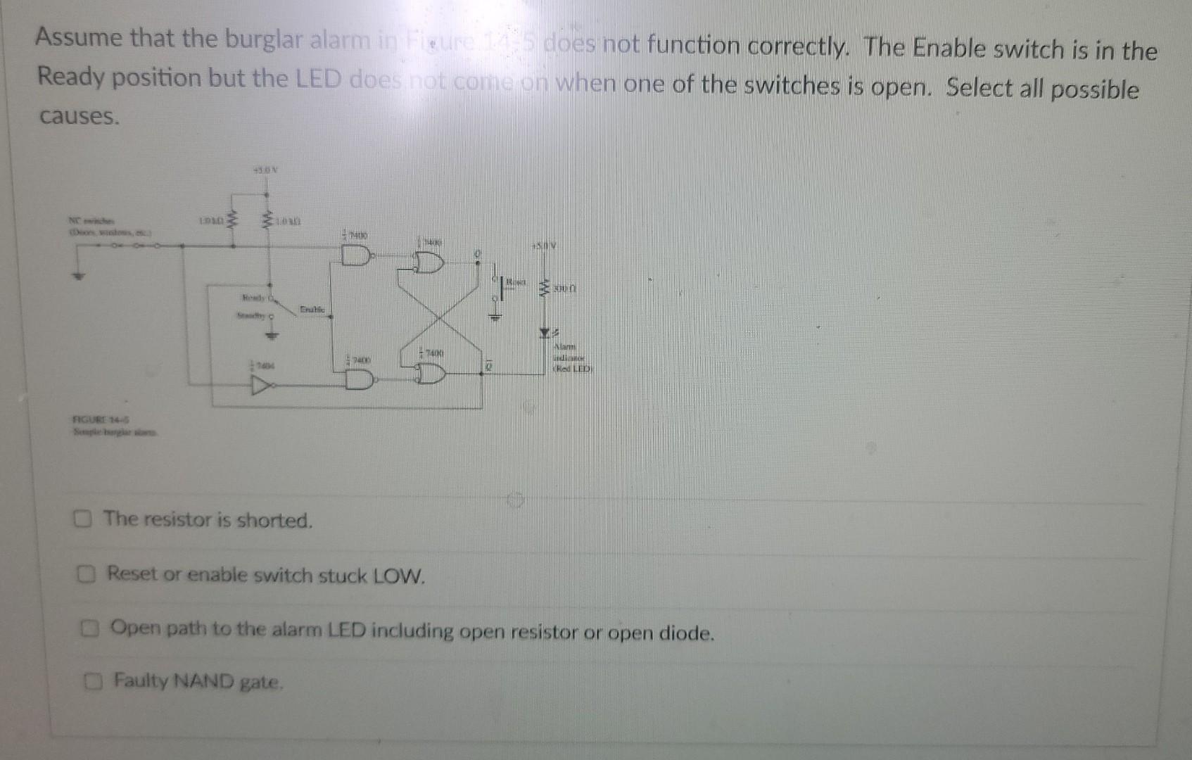 Assume that the burglar alarm in . Ready position but | Chegg.com