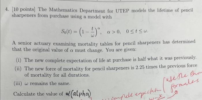 Solved 4. [10 points ] The Mathematics Department for UTEP | Chegg.com