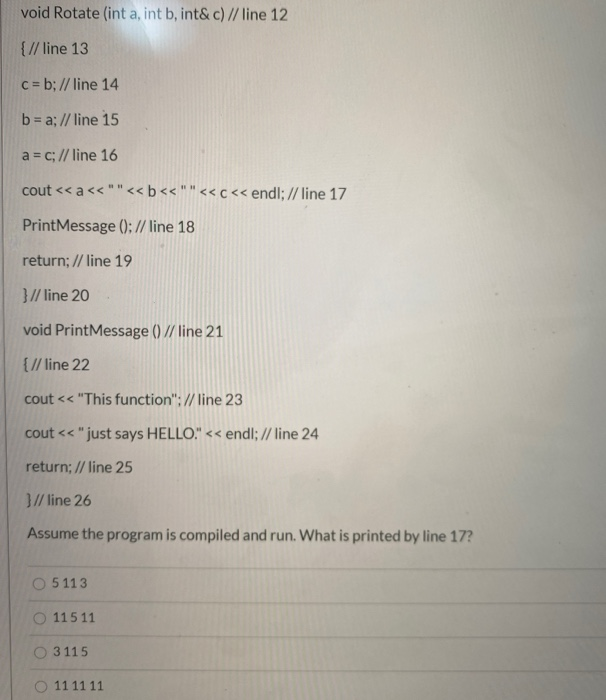 Solved Consider The Following Syntactically Correct C