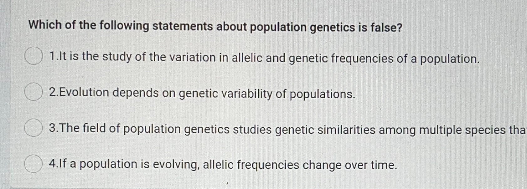 Solved Which of the following statements about population | Chegg.com