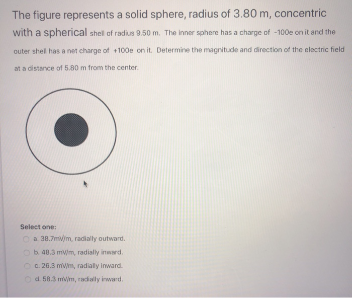 Solved The figure represents a solid sphere, radius of 3.80 | Chegg.com