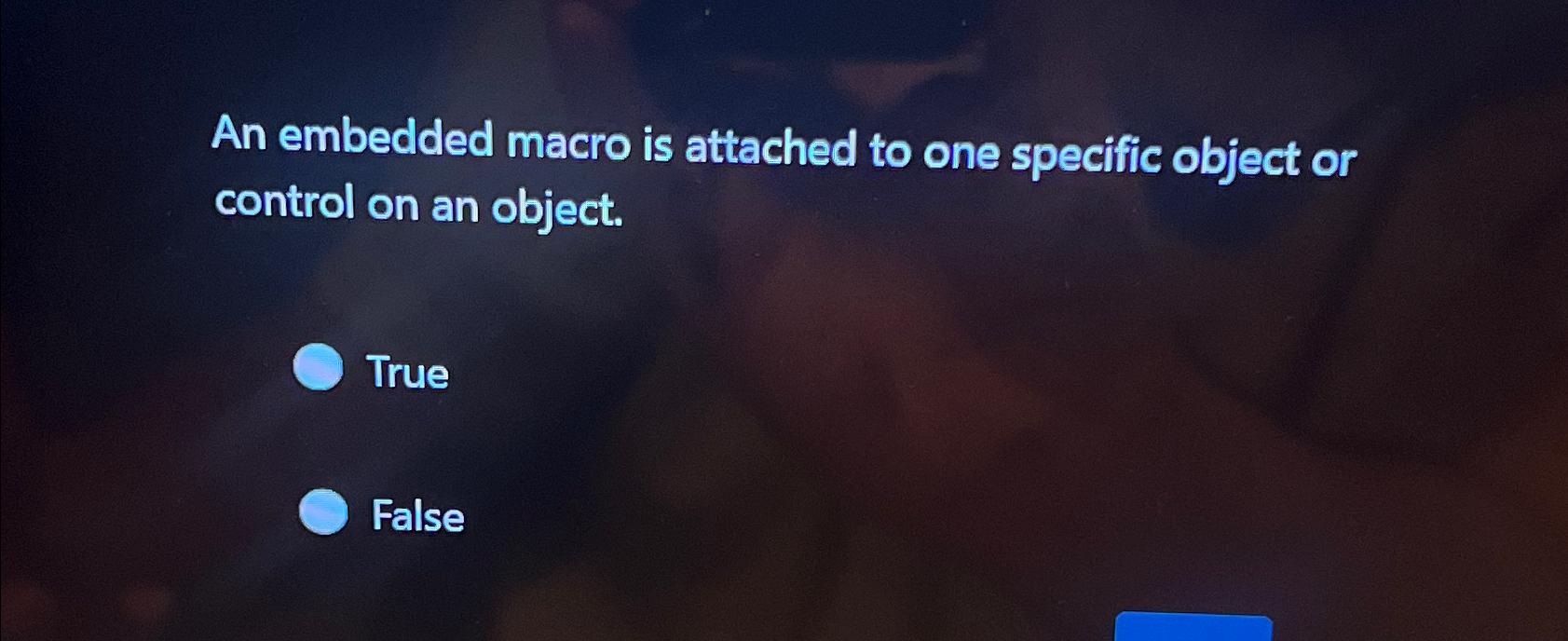 Solved An embedded macro is attached to one specific object | Chegg.com