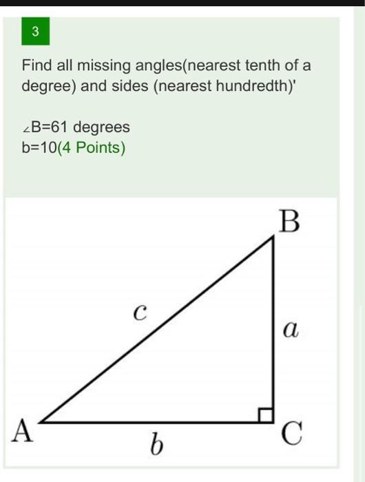 Solved Find all missing angles(nearest tenth of a degree) | Chegg.com