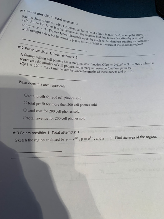 Solved #7 Points possible: 1. Total attempts: 3 The shaded | Chegg.com