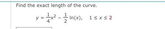 Solved X=1/4 x^2-1/2 ln(x), 1
