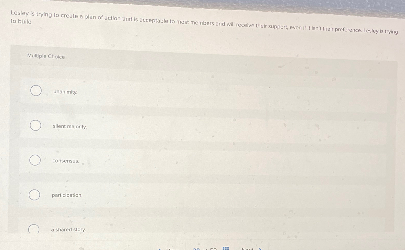 Solved Lesley is trying to create a plan of action that is | Chegg.com