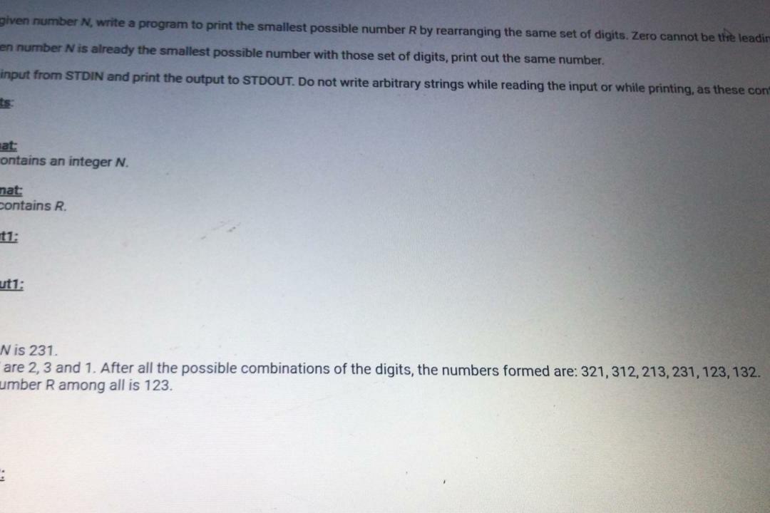 Solved For Any Given Number N Write A Program To Print The 