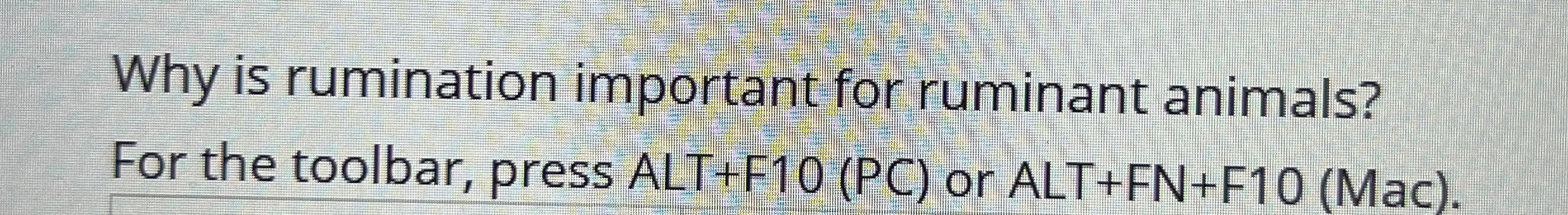 Solved Why is rumination important for ruminant animals?For | Chegg.com