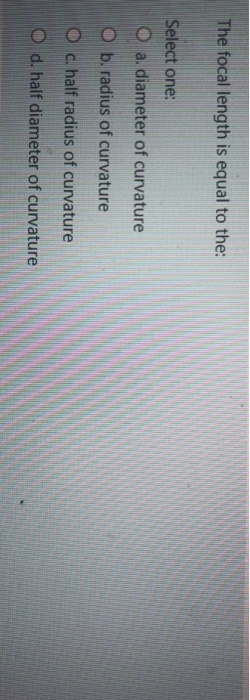 Solved All rays that are parallel to the principle axis in a | Chegg.com