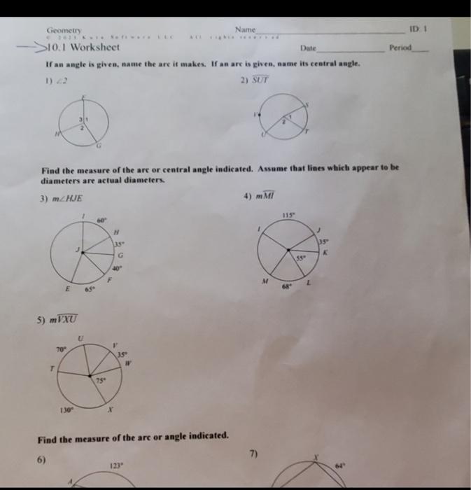 Solved If an angle is given, name the are it makes. If an | Chegg.com