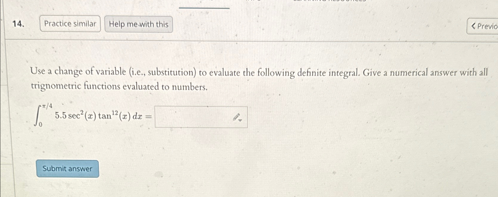 Solved Use a change of variable (i.e., ﻿substitution) ﻿to | Chegg.com
