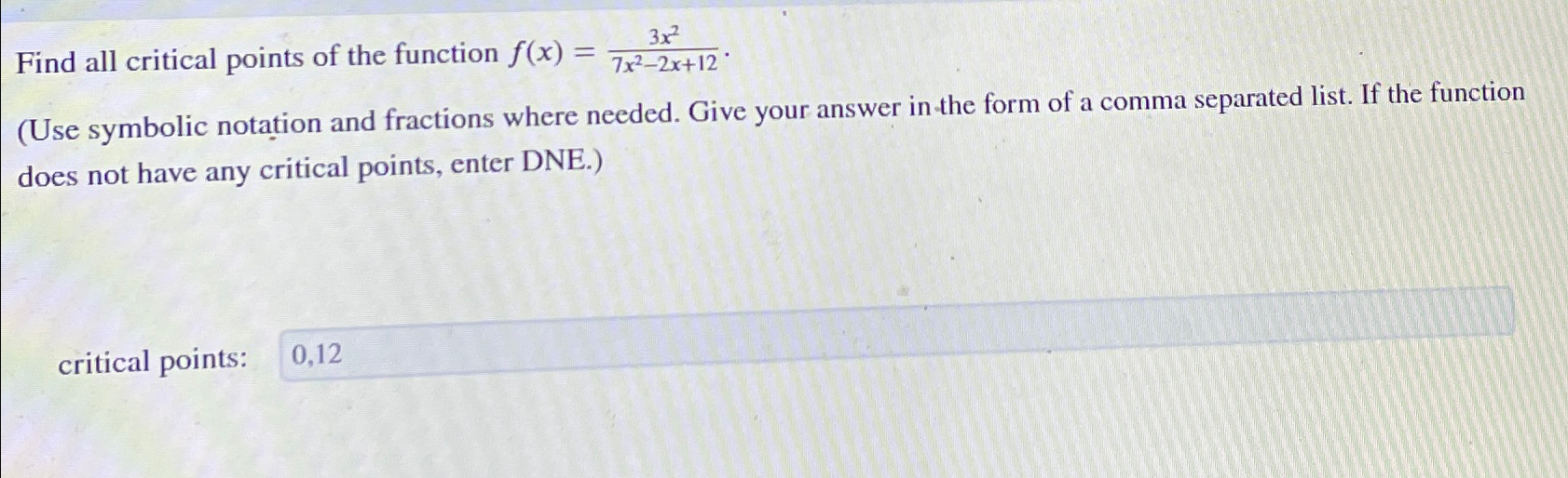 Solved Find all critical points of the function | Chegg.com