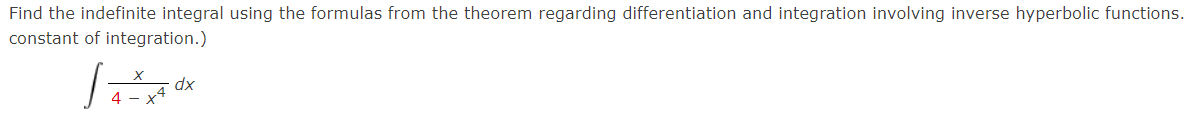Solved Find the indefinite integral using the formulas from | Chegg.com