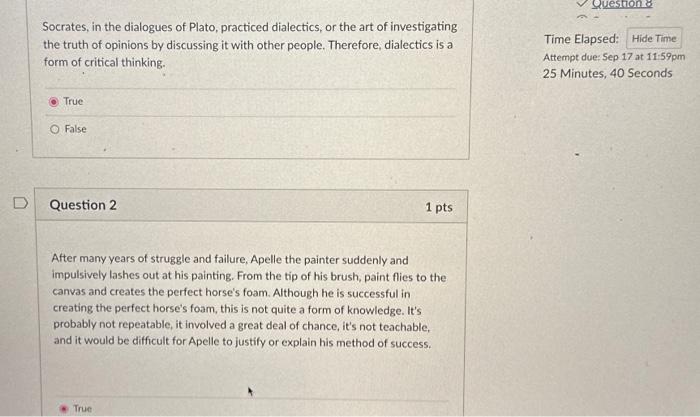 Socrates, in the dialogues of Plato, practiced | Chegg.com