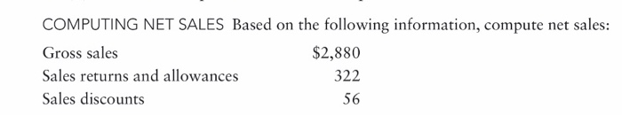 Solved COMPUTING NET SALES Based on the following | Chegg.com