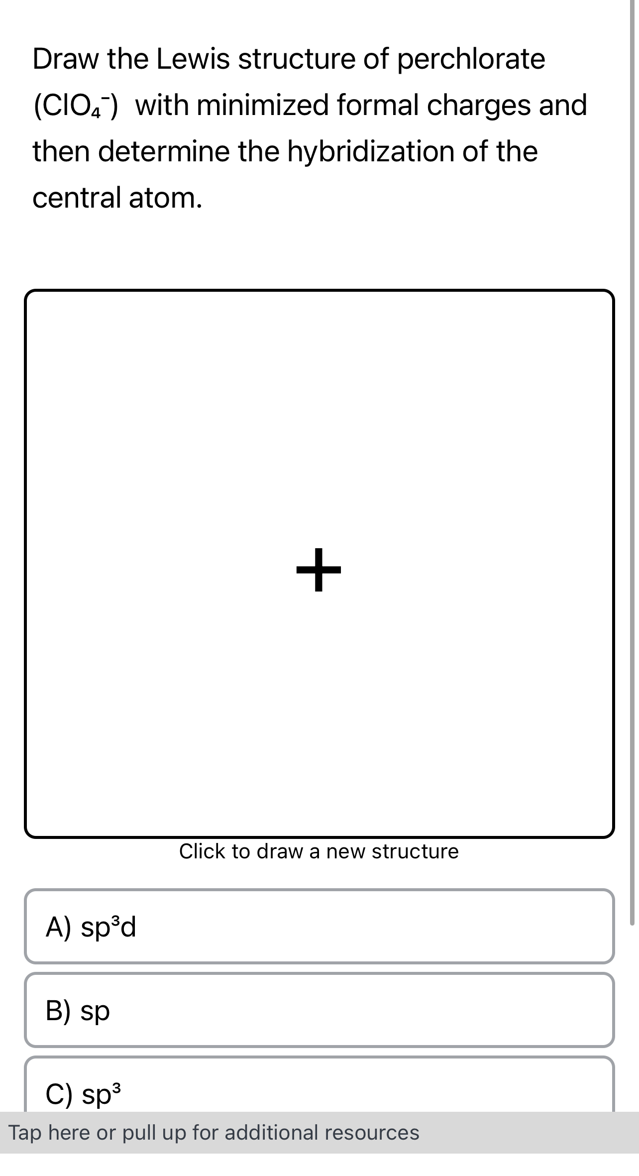 Solved Draw the Lewis structure of perchlorate (ClO4-)with | Chegg.com