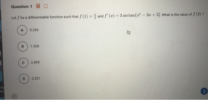 Solved Question 1 0. Let f be a differentiable function such | Chegg.com