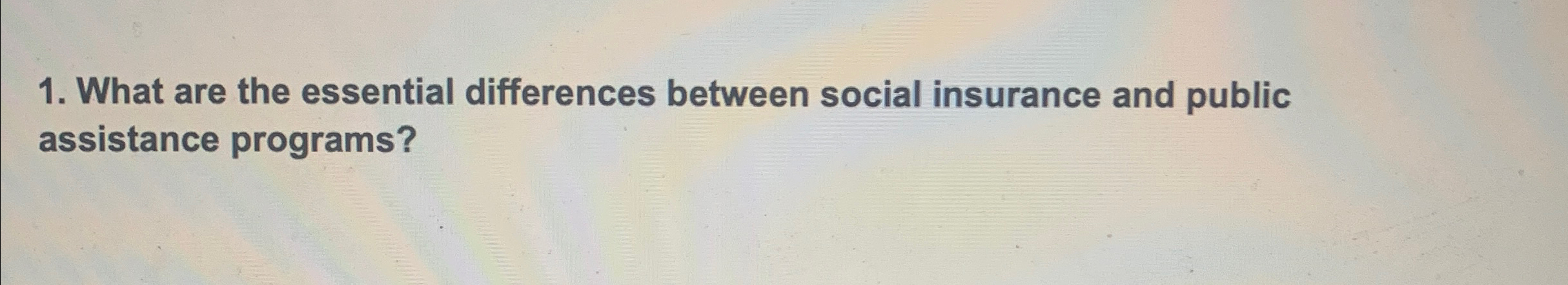 Solved What are the essential differences between social | Chegg.com