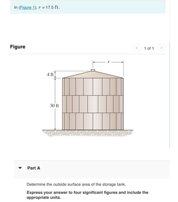 Solved In (Figure 1), r=17.5ft. Figure 1 of 1 Part A | Chegg.com