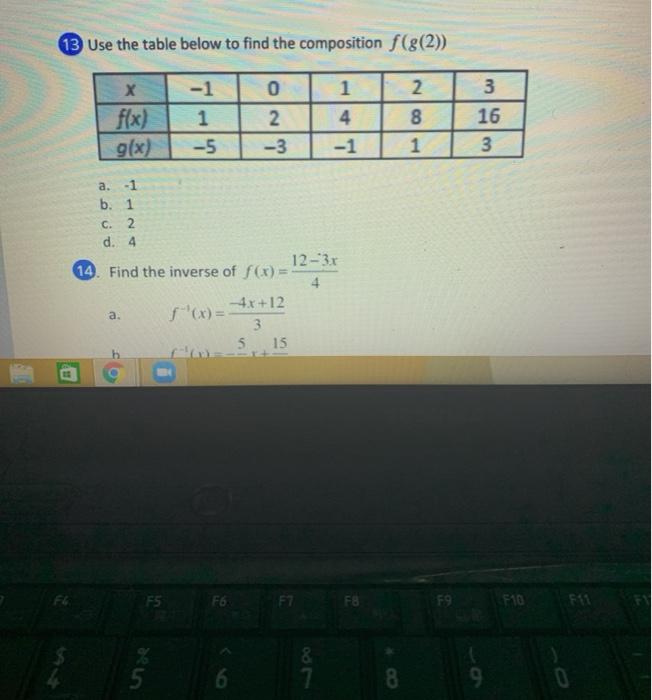 Solved 13 Use the table below to find the composition | Chegg.com