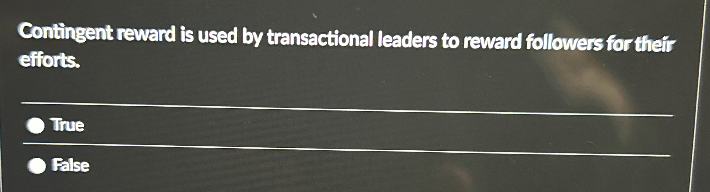 Solved Contingent reward is used by transactional leaders to | Chegg.com