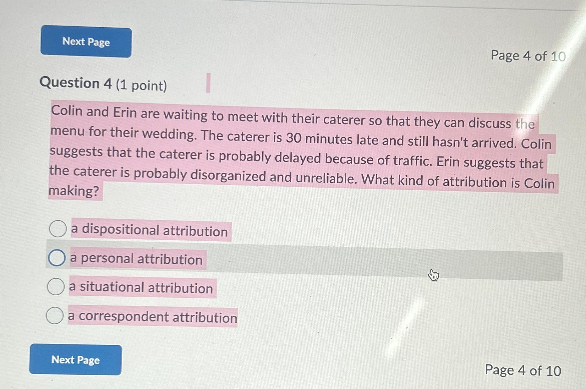 Solved Page 4 ﻿of 10Question 4 (1 ﻿point)Colin and Erin are | Chegg.com