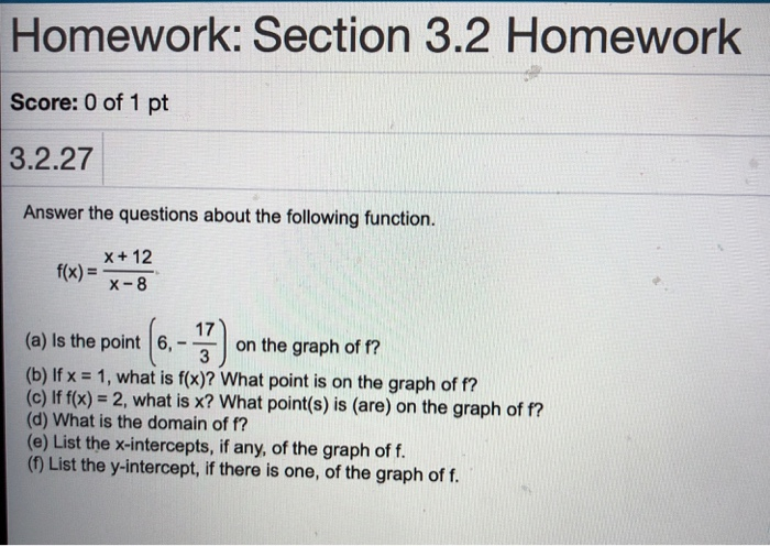 Solved Homework: Section 3.2 Homework Score: 0 of 1 pt | Chegg.com