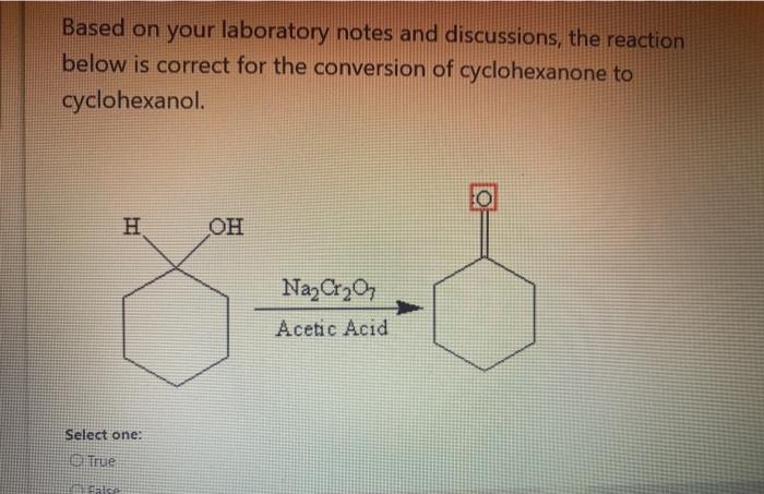 Solved Based on your laboratory notes and discussions, the | Chegg.com