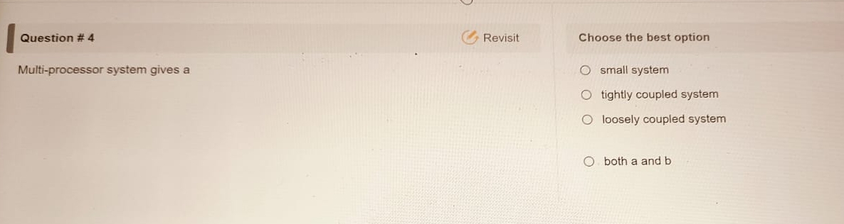 Solved Question # 4Multi-processor system gives aChoose the | Chegg.com