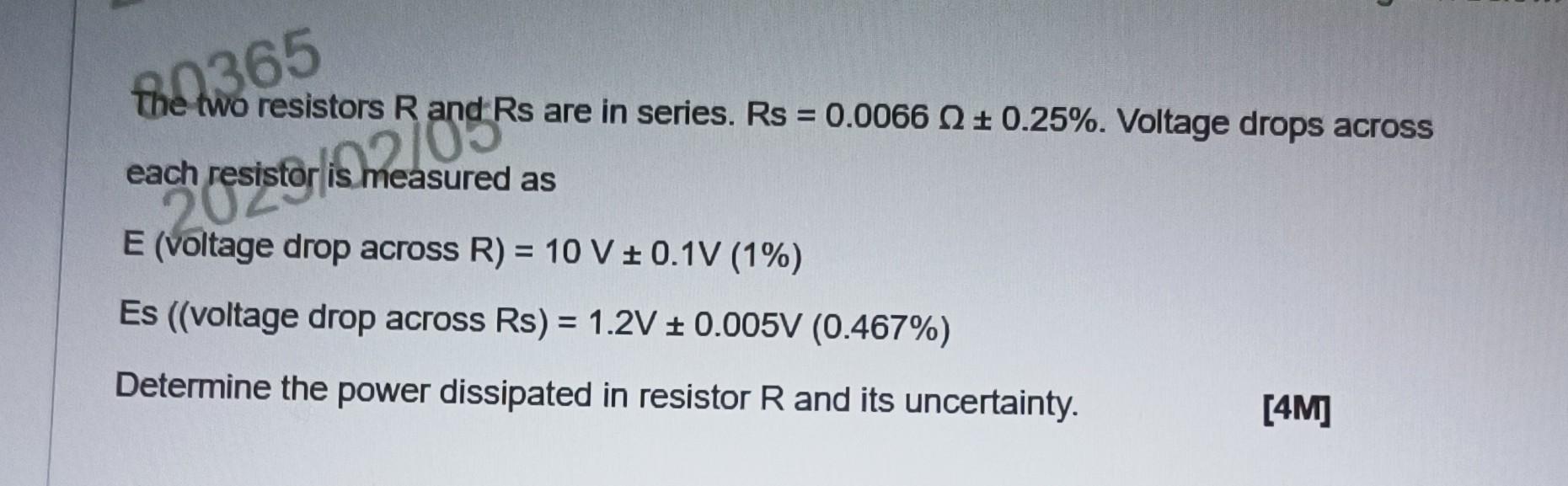 Solved The two resistors R and Rs are in series. Rs | Chegg.com