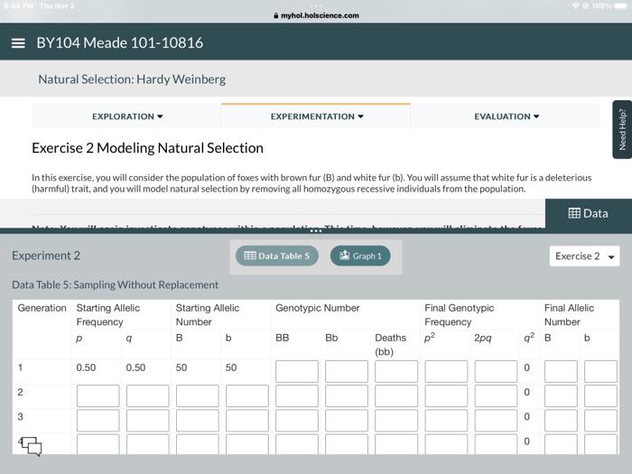 Solved 6:44 PM Thu Nov 2 = BY104 Meade 101-10816 Experiment | Chegg.com