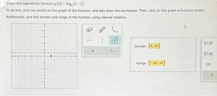 Solved Answer Asap Plz Graph The Logarithmic Function Gx