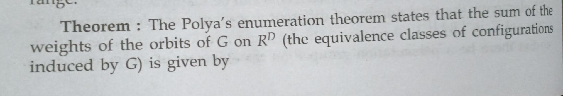 Solved Theorem: The Polya's enumeration theorem states that | Chegg.com