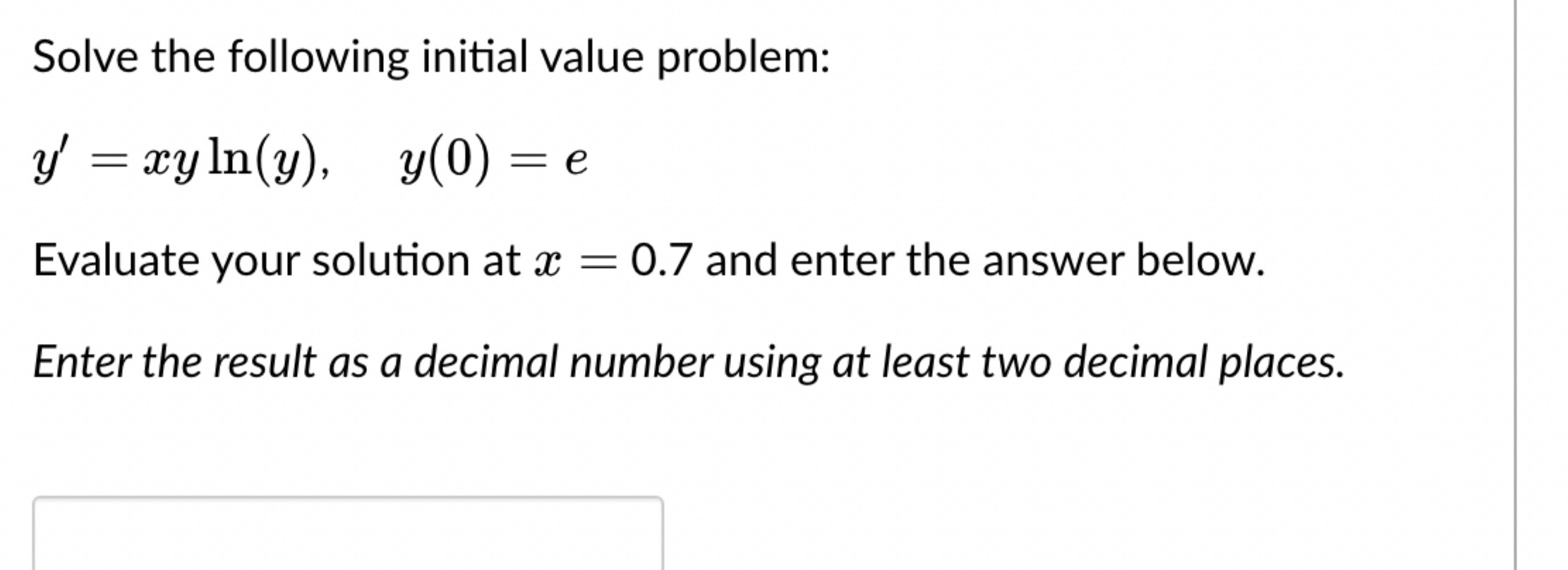 Solved Solve the following initial value | Chegg.com