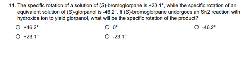 Solved The specific rotation of ﻿a solution | Chegg.com
