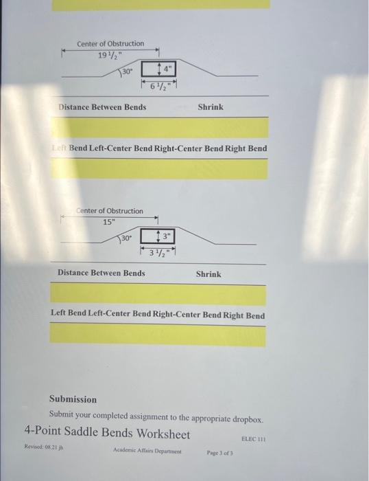 Assignment Determine the distance between bends, | Chegg.com