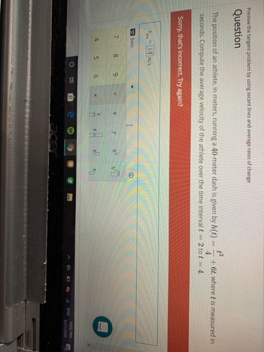 Solved Preview the tangent problem by using secant lines and | Chegg.com