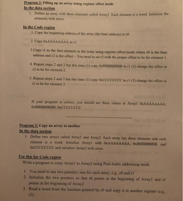 Solved Use this for data region: AREA myData, DATA, | Chegg.com
