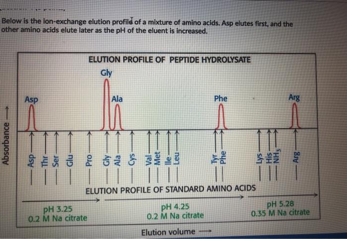Below is the ion-exchange elution profile of a | Chegg.com