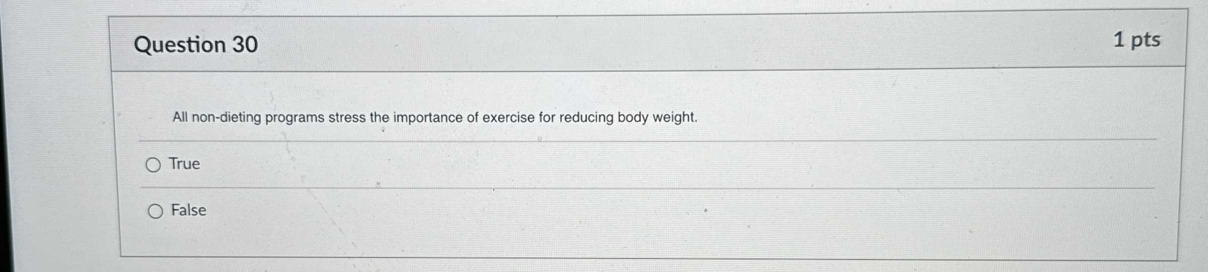Solved Question 301 ﻿ptsAll non-dieting programs stress the | Chegg.com