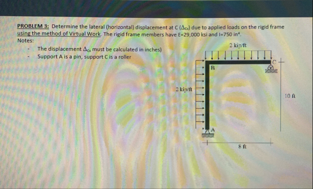 Solved PROBLEM 3: Determine the lateral (horizontal) | Chegg.com