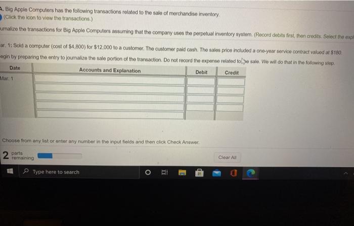 Solved . Big Apple Computers has the following transactions | Chegg.com