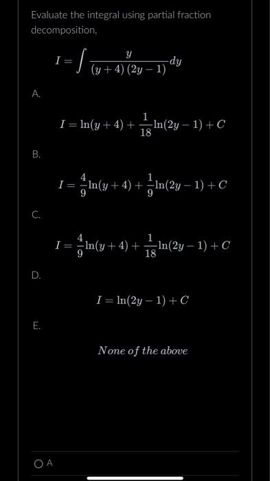Solved Evaluate the integral using partial fraction | Chegg.com