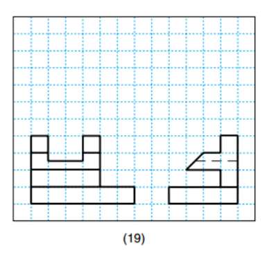 Solved Draw the missing view (top view) ﻿in the same paper | Chegg.com