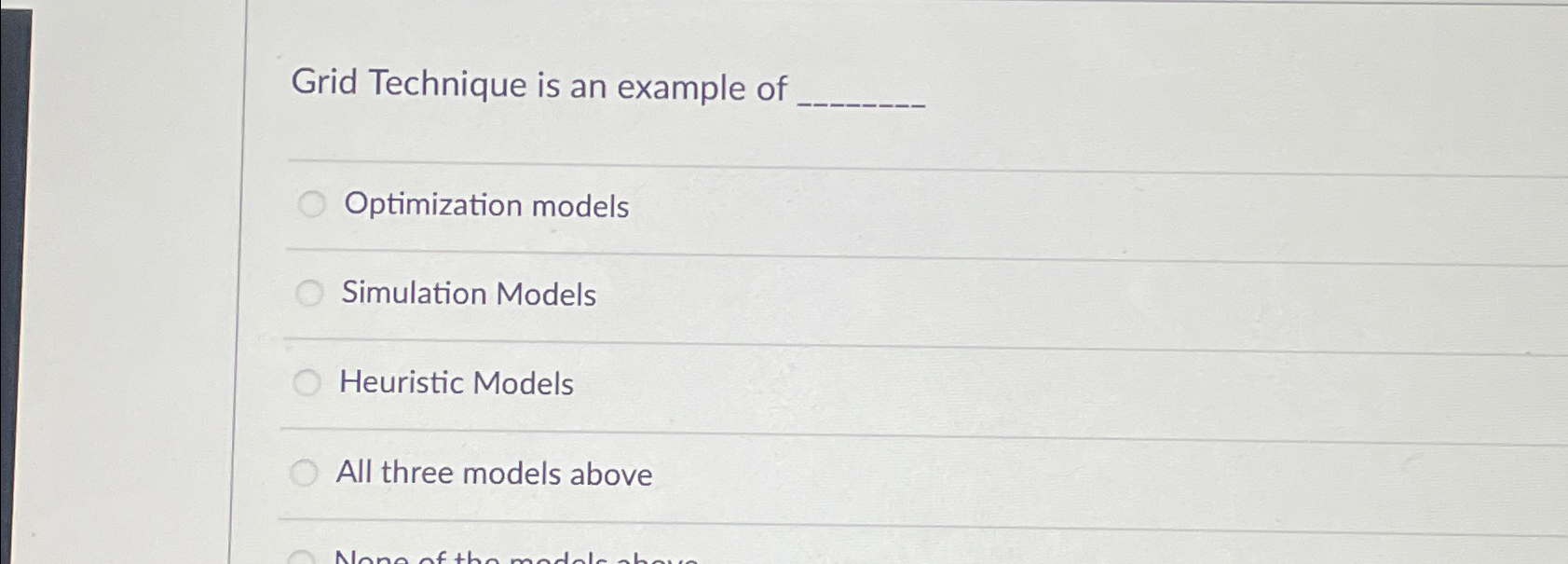 Solved Grid Technique is an example ofOptimization | Chegg.com