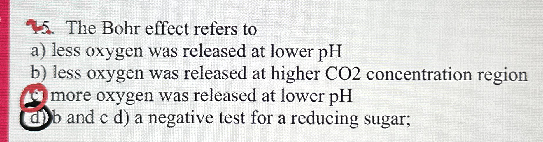 Solved The Bohr effect refers toa) ﻿less oxygen was released | Chegg.com