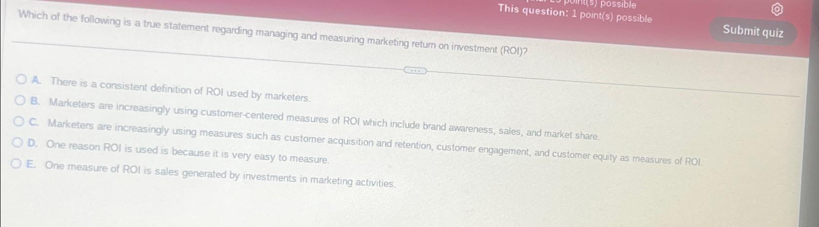 Which of the following is a true statement regarding | Chegg.com