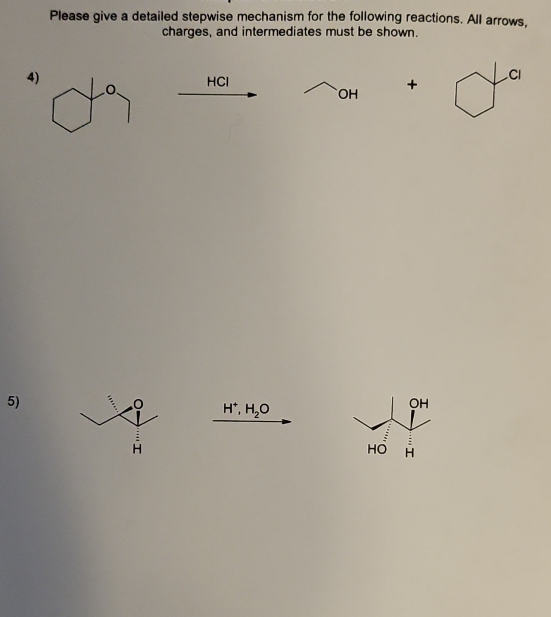 Solved Please give a detailed stepwise mechanism for the | Chegg.com