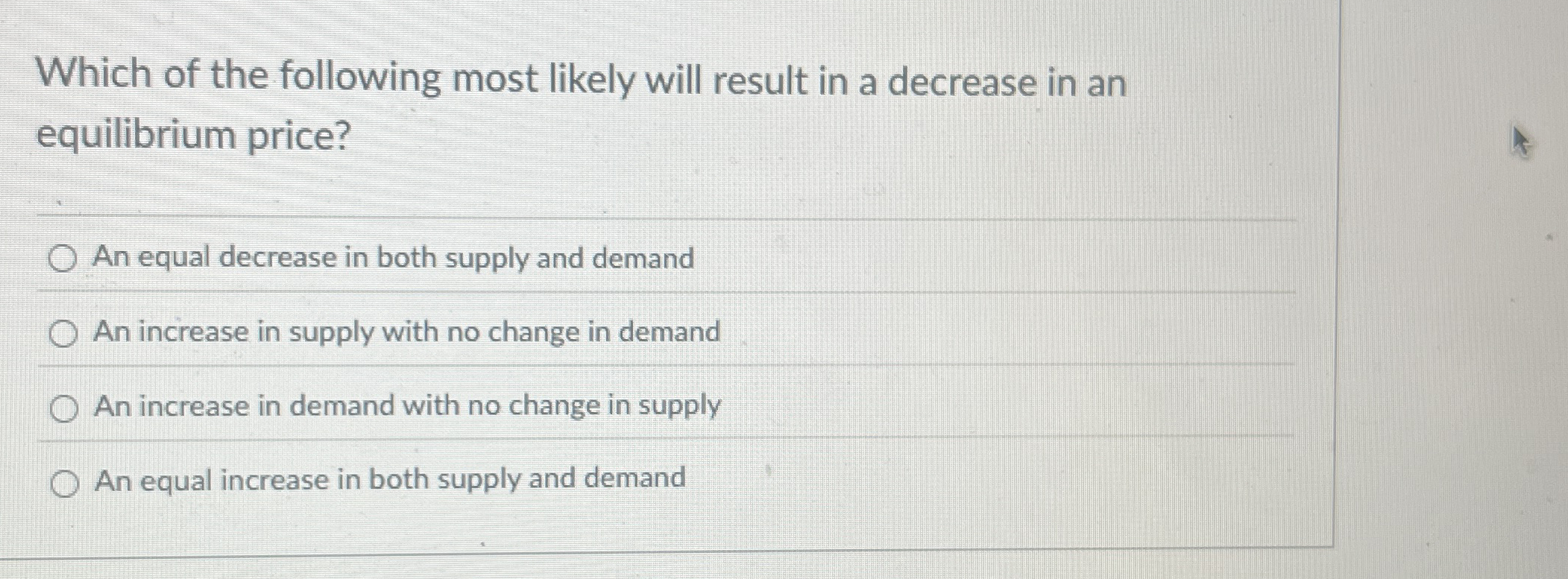 Solved Which of the following most likely will result in a | Chegg.com